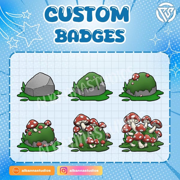Custom Badge and Sub Badge From Your Vtuber , Animal, Pet, Anime ...