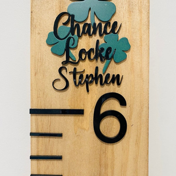 Personalized Family & Kids Growth Chart | Large Ruler 3d| Nursery Decor ...