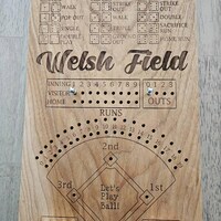 Custom Baseball Dice Board Game: Christmas Gift, Personalized, Wood ...