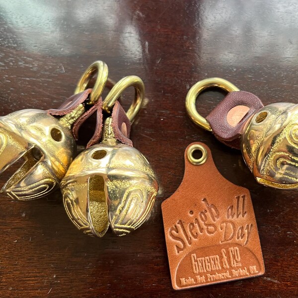 3 Brass Bells - Solid Brass Sleigh Bell Ornaments - Size #2 - Etsy