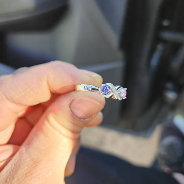 Personalized Engraved Sweet 16 Ring Birthstone Name Custom Stone Sweet ...