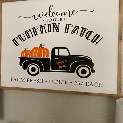 DIGITAL Download Welcome to Our Pumpkin Patch Print File, Cricut ...