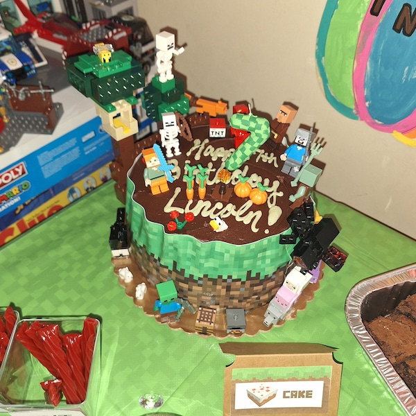 Video Game Pixels Edible Cake Wrap or Gamer Birthday Cake Topper - Etsy