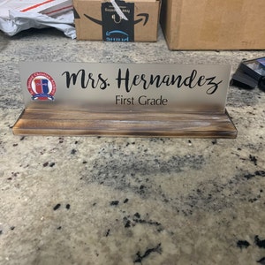 Driftwood, Barn Wood, Rustic Desk Name Plate, Office Sign Decor, Shabby ...