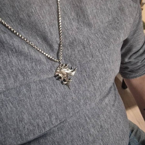 Final Fantasy VIII Large Squall Leonhart Griever Necklace Sterling ...