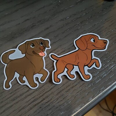 Labrador Retriever Sticker Chibi Puppy Dog, Vinyl, Hand Drawn ...