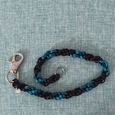 Wallet Chain Black Blue Bright Biker Chain Custom Wallet Chain - Etsy