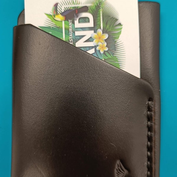 Horween Wallet in Black Chromexcel Leather / Mens Bifold, Business Card ...