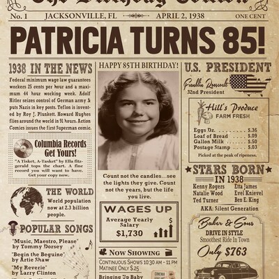 1948 Birthday NEWSPAPER 1948 Birthday Poster 1948 Birthday - Etsy