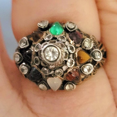 Lovely Retro Art Deco 50s Mod Pea Soup Green and Bakelite Ring / HFVAAD ...