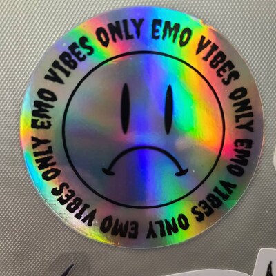 Holographic Elder Emo Sticker Emo Sticker Elder Emo Stickers Goth ...