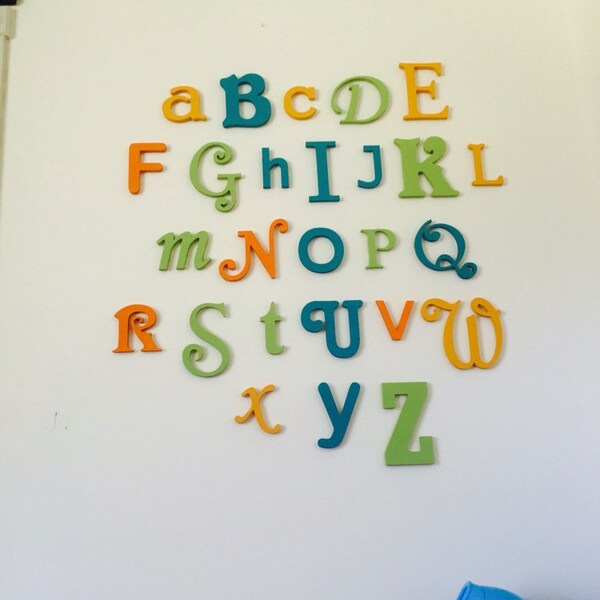 Random Alphabet Set Unfinished Wooden Letters Wall Decor - A Through Z ...
