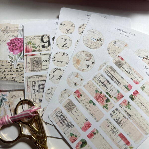 Printable Bundle Instant Download Junk Journal Kit Fussy Cut Journal ...