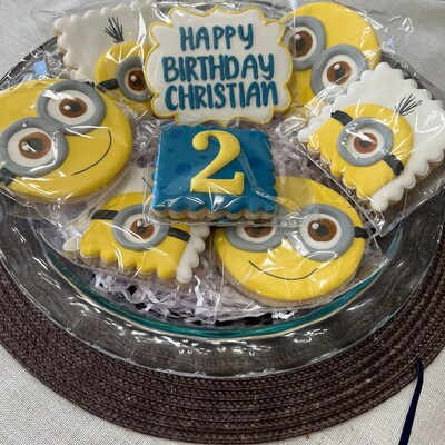 Minion Cookies, Despicable Me Cookies, Minions, Decorated Cookies ...