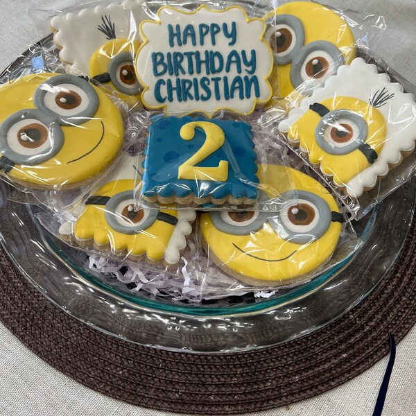 Minion Cookies, Despicable Me Cookies, Minions, Decorated Cookies ...