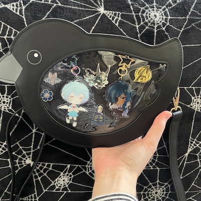 Crow Ita Bag Black Crossbody Purse - Etsy