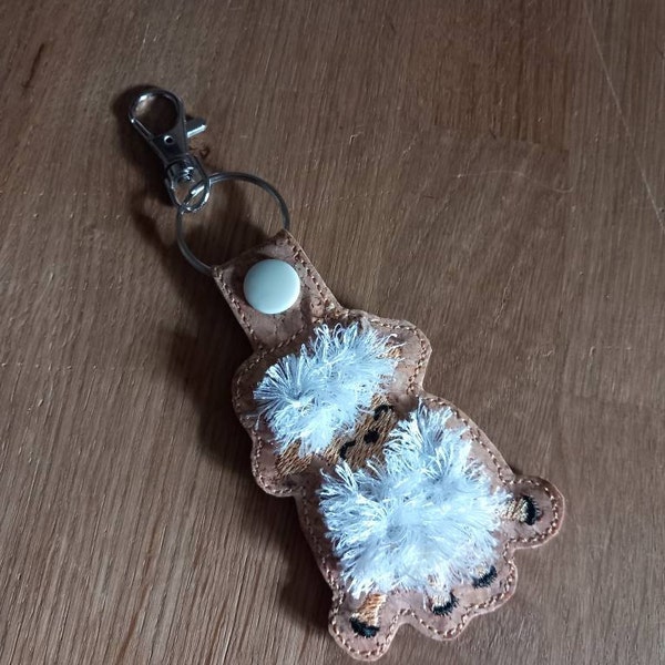 Fringed Sheep Key Fob Snap Tab in the Hoop Machine Embroidery Designs ...