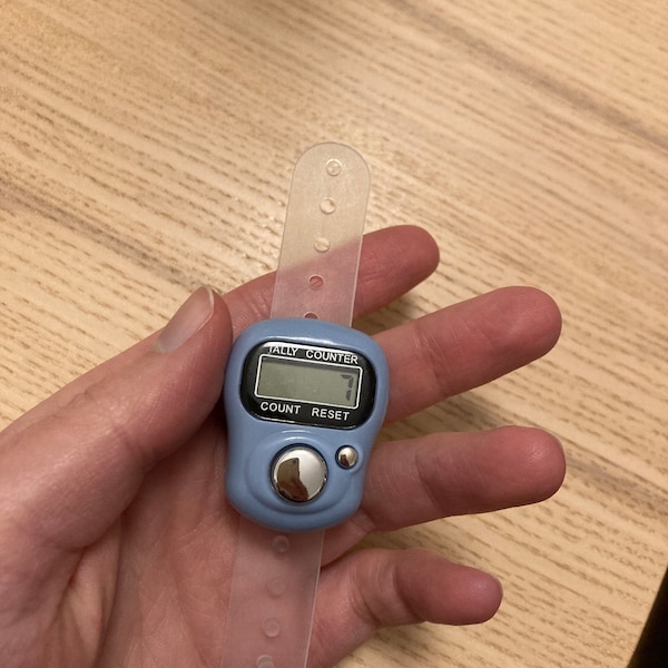 Digital Row Counter Ring Knitting Crochet Tracker Finger Thumb Project ...