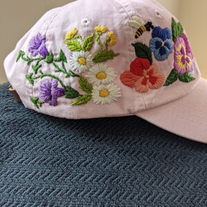 Custom Embroidered Hat, Floral Embroidery Custom Baseball Hat ...
