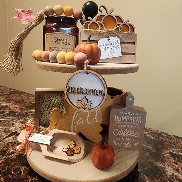 BUNDLE // Classic Fall Tier Tray Decor Bundle // Autumn Tier Tray Decor ...
