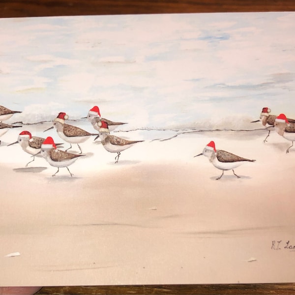 Beach Runners-christmas Cards - Etsy