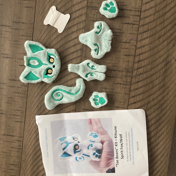 DIY KIT - Kitsune Plush - Littlefox's Toebeans - Japanese Spirit Fox ...