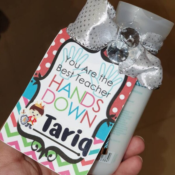 You Are the Best HANDS DOWN Printable Gift Tags, Lotion Gift Tags, Hand ...