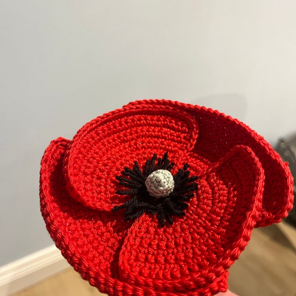 The Poppy PDF Crochet Pattern Crochet Flower DIY - Etsy UK