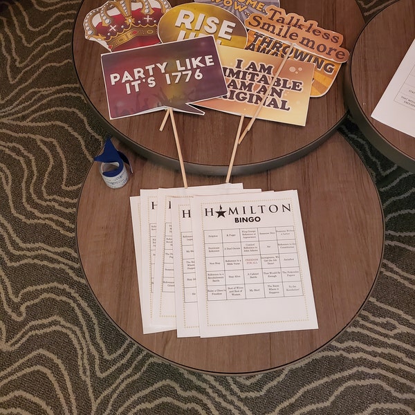 Hamilton the Musical Inspired Photo Booth Props, Hamilton Party ...