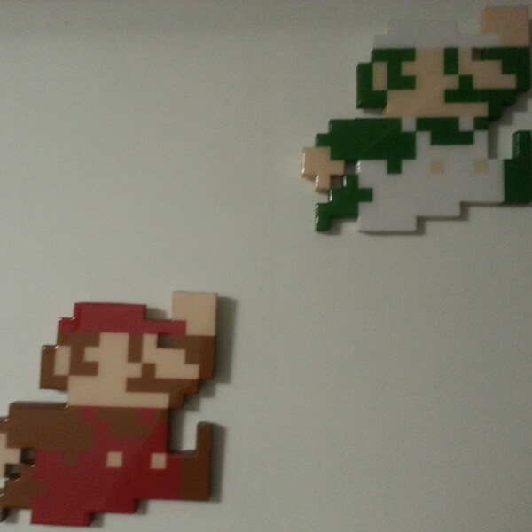 Solid Wood Pixel Game Art Dr. Mario Germs & Pills 6 Piece Set - the 3A ...