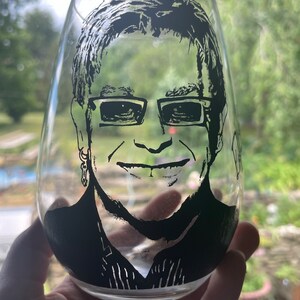 Bruce Springsteen Hand Painted Stemless Wine Glass - Etsy