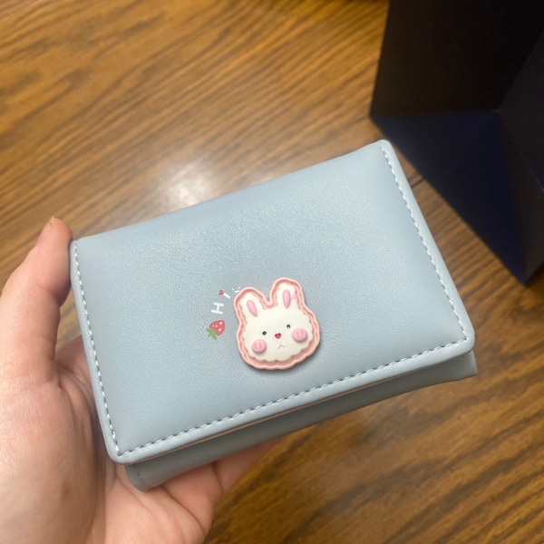 Personalized Wallet Cute Kawaii Pink Rabbit Wallet/animal Short Wallet ...