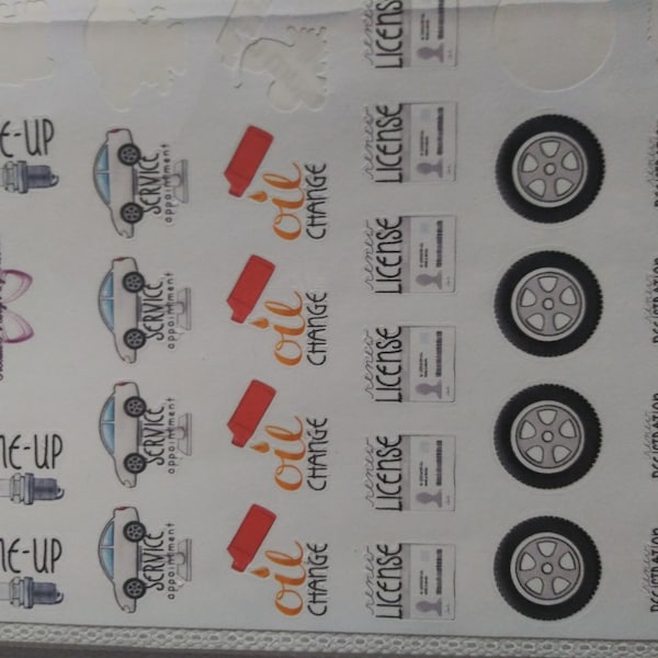 Car Care Digital Planner Stickers, Goodnotes Stickers, Pre-cropped PNG ...