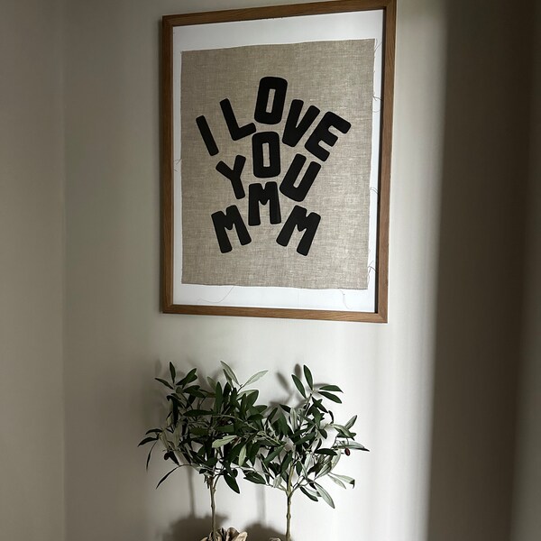 Custom Lettering on Linen - Etsy