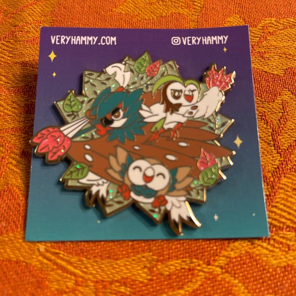 Rowlet Dartrix Decidueye Enamel Pin - Etsy