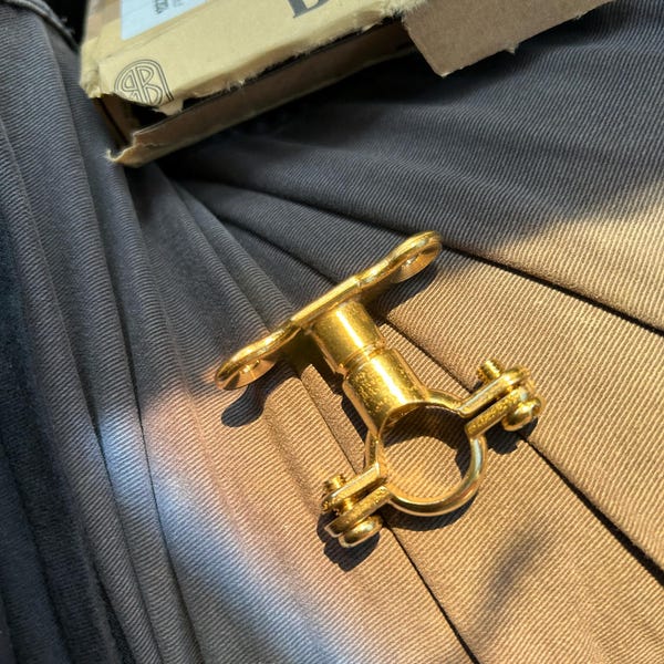 Solid Brass Pipe Mount Fixing Bracket Steam Punk Industrial Copper 1/2 ...