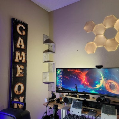 Game on Sign Modern Farmhouse Wall Decor Family Lounge Sign Large ...