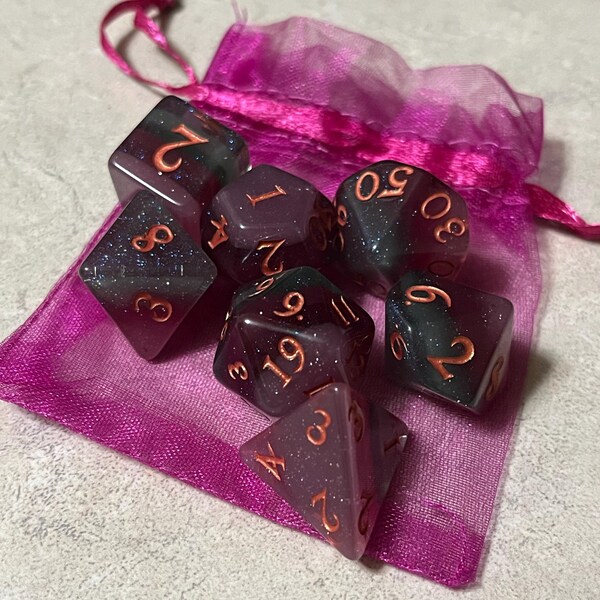 Shadowy Forest Dnd Dice Set, Polyhedral Dice, D&D Dice, Dungeons and ...