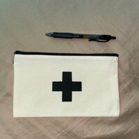 First Aid Kit, Natural Cotton Canvas Pouch, Purse First Aid, Gift for ...