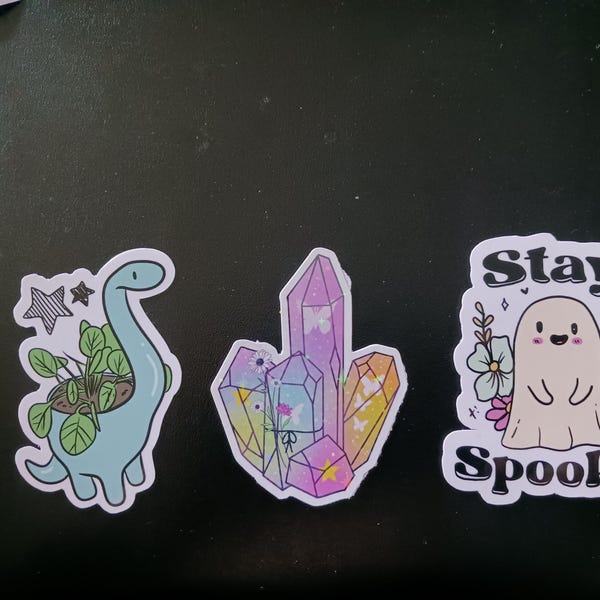 Blue Crystal Waterproof Sticker, Crystal Waterproof Sticker, Witchy ...