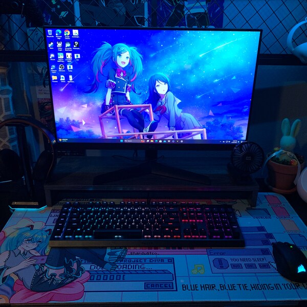 Sleepy Miku Desk Mat: Gaming Desk Decor (31.5in X 15.7in) - Etsy