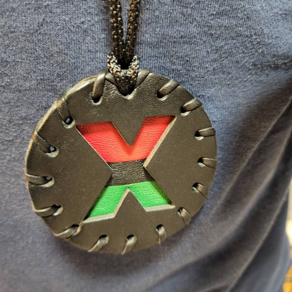 Classic Black Africa Leather Medallion - Small - Etsy