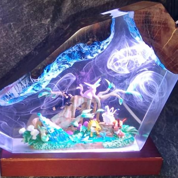 Pokemon Resin Lamp Eevee Evolution, Eevee Evolution Resin Night Light ...