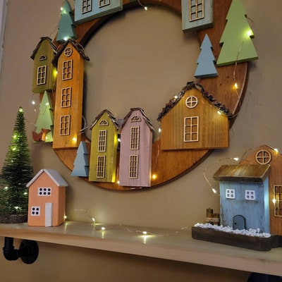 Wooden Window, Round Window Frame, Fairy, Elf Door Window, Doll House ...