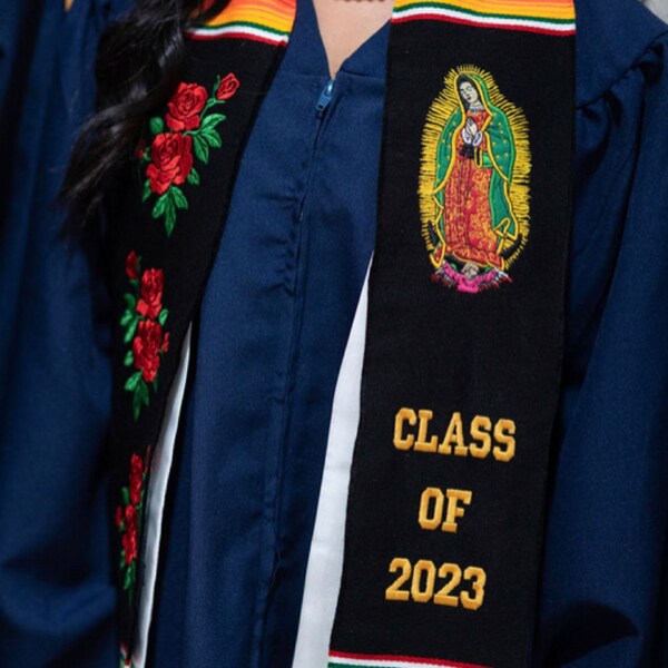 Floral Embroidered Sarape Mexican Graduation Stole.graduation Stash ...