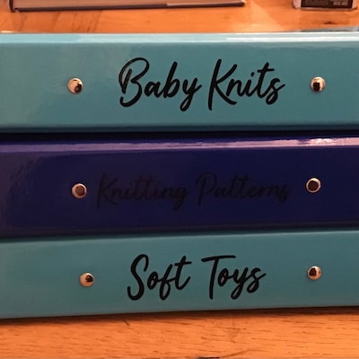 Personalised A4 Folder, Knitting Patterns, Custom Made Ring Binder ...