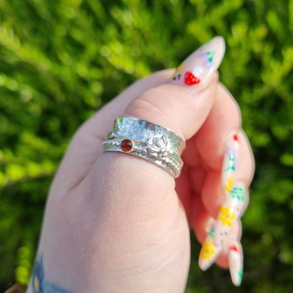 Bee Honeycomb Ring, Bumblebee Silver Ring, Cute Bee Ring, Wildlife Ring ...