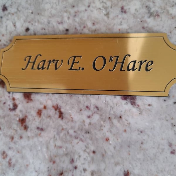 Personalized Brass Plate Custom Name Plate Engraved Brass Plate Gold ...