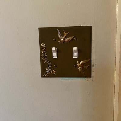 Hand Painted Rusted Metal Light Switch Plate Cover W/ Fire - Etsy