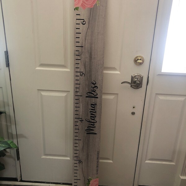 Custom Wooden Growth Chart - Personalized Height Ruler for Kids ...